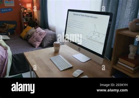 Statement And Proof Of Geometric Theorem Displayed On Computer Monitor