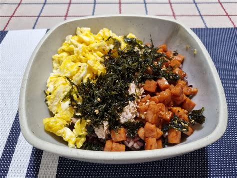 아점 메뉴 스팸 달걀 덮밥