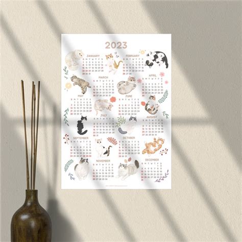 2023 먀옹캘린더 포스터 달력 A3 연력 아이디어스