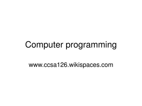 Ppt Computer Programming Powerpoint Presentation Free Download Id