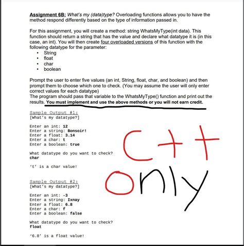 Solved C ONLY READ INSTRUCTIONS Whats My Data Type Chegg Com