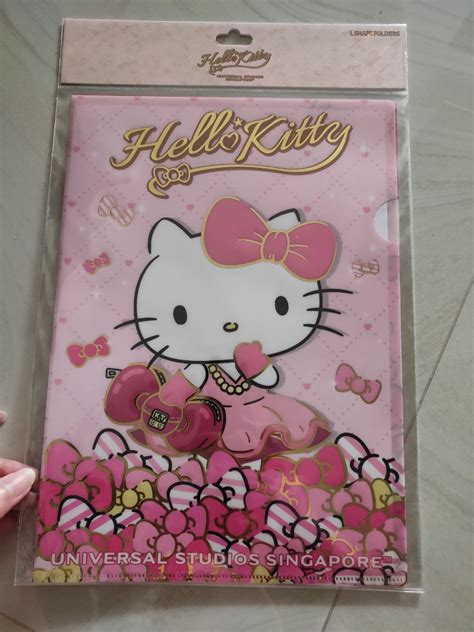 Hello Kitty A4 Folder 2 Per Set Hobbies And Toys Stationery And Craft Stationery And School