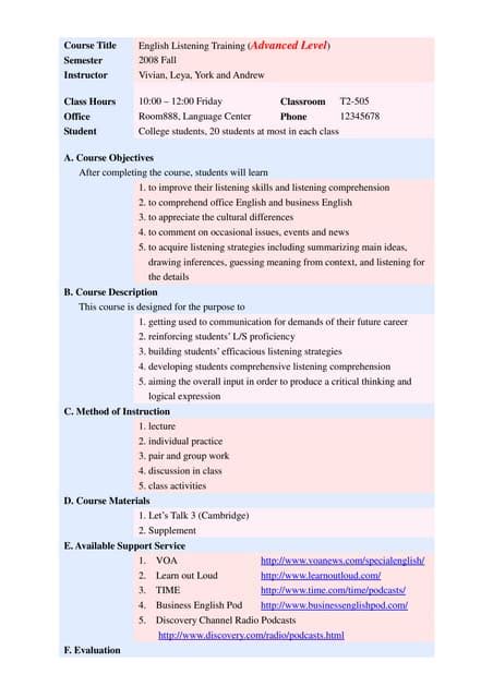 Syllabus Basic Pdf