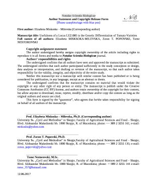 Author Statement And Copyright Release Doc Template PdfFiller