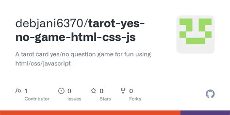 Github Debjani6370tarot Yes No Game Html Css Js A Tarot Card Yesno