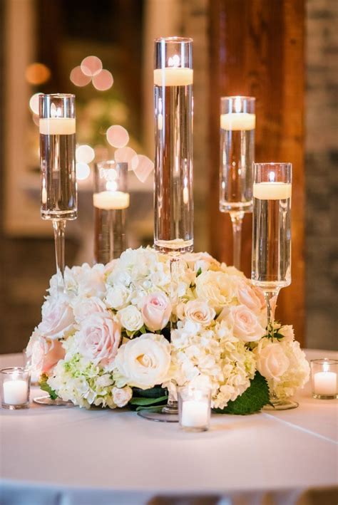 Ivory And Blush Wedding Centerpieces