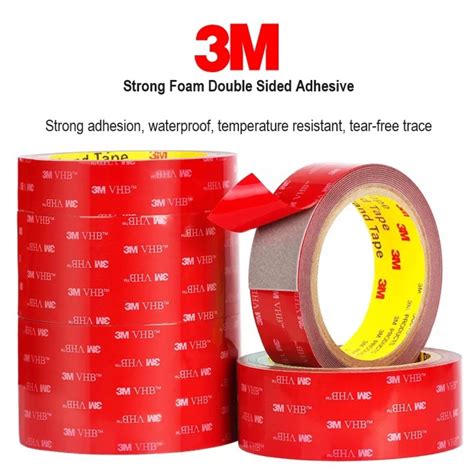 3m Vhb Waterproof Double Sided Heavy Duty Mounting Tape For Car Home