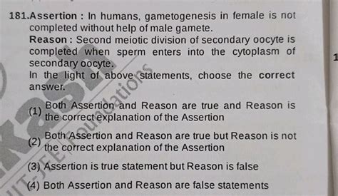 Assertion In Humans Gametogenesis In Studyx
