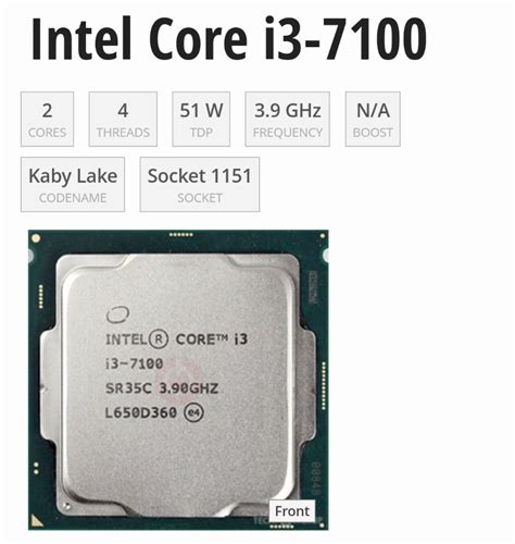 Core I3 7100 7th Gen Processor Only Computers And Tech Desktops On Carousell