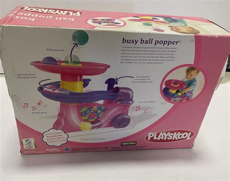 Playskool Hasbro 2009 Musical Busy Ball Popper Pink New Damaged Box