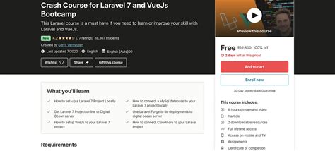 Crash Course For Laravel 7 And Vuejs Bootcamp By