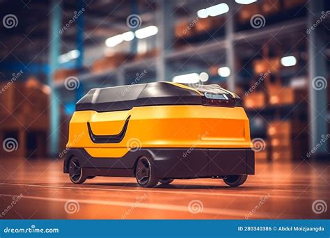Efficient Warehouse Transport Agv Automated Guided Vehicle In Action