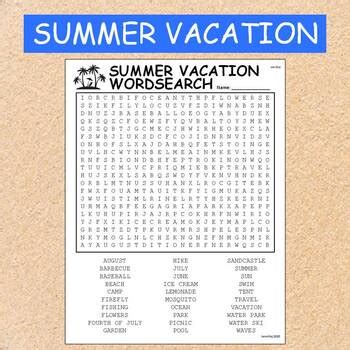 Results For 100 Summer Vacation Words Answer Key 3th To 9th Tpt