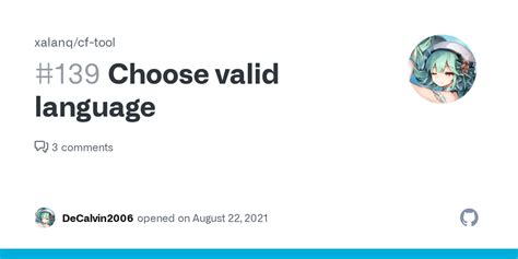 Choose Valid Language Issue Xalanq Cf Tool GitHub
