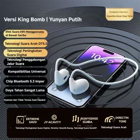 Jual Cod Ear Sport Headset Bluetooth 53 Air 35000mah Bone Conduction