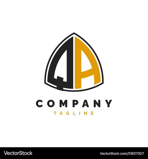 Initial Letter Qa Logo Design Alphabet Qa Logo Vector Image