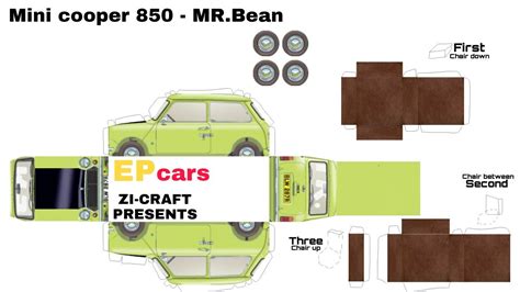 Paper Model Car Mini Cooper 850