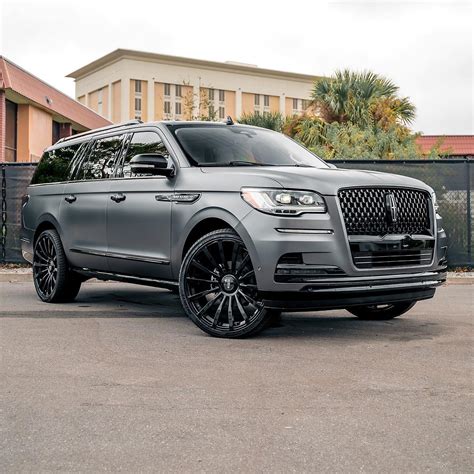 Full Wrap Lincoln Navigator Rides Stealthy Yet Posh On Black Forgiato