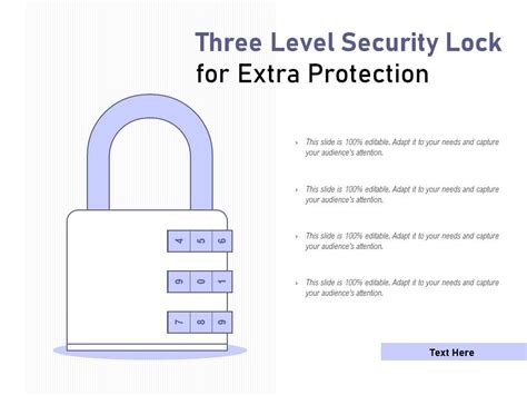 Three Level Security Lock For Extra Protection Presentation Graphics