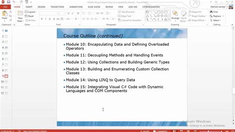 1 C Sharp Course Layout Youtube