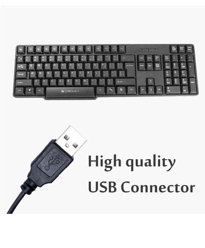 Zebronics K20 Wired Keyboard Comfort Optical Mouse Black Jiomart