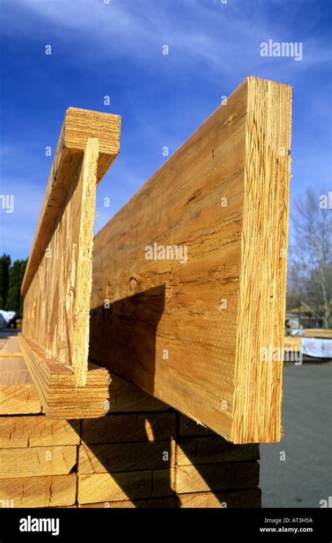 End View Of A Laminated Header On Right And I Beam Engineered Wood