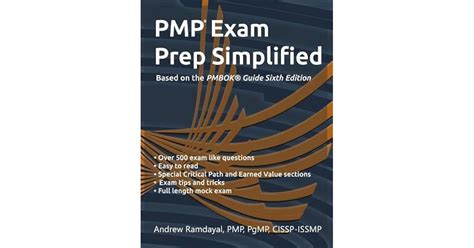 Pmp Exam Prep Simplified Based On Pmbok R Guide Sixth Edition By Andrew Ramdayal