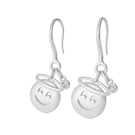 Angel Emoji Disc Earrings Edwin Novel Jewelry Design