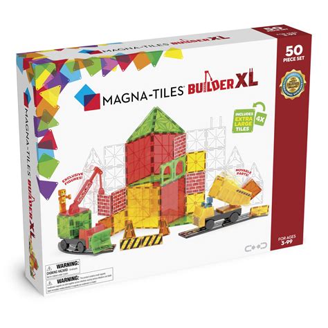 Magna Tiles Builder Xl 50 Piece Magnetic Construction Set