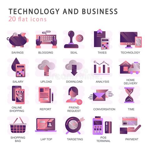 Set Vector Icons With Elements For Mobile Concepts And Web Apps Stock Illustration