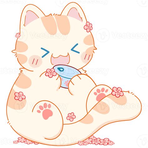 Cat With Summer 38057852 Png