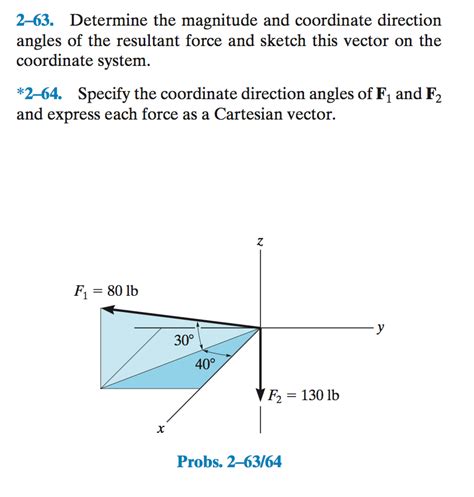 Solved Determine The Magnitude And Coordinate Direction Chegg Com