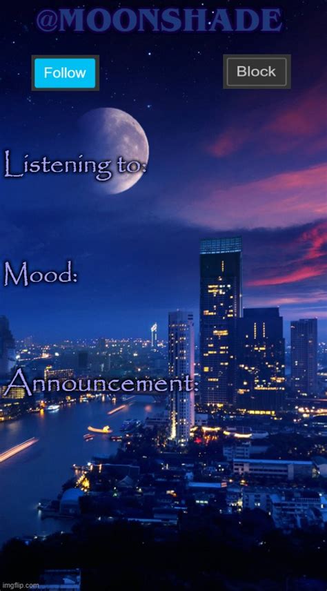 Moonshade Announcement Template Blank Template Imgflip