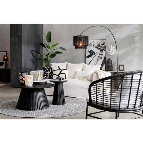 Table Basse Design En Bois Vincent 90cm Noir