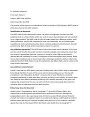 ASCE Code Of Ethics Memo Docx To Professor Simmons From Zach Stewart Subject ASCE Code Of