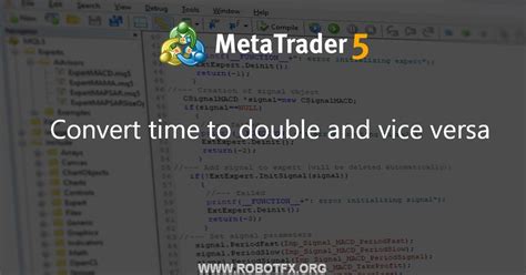 Convert Time To Double And Vice Versa Library Metatrader 4 Download