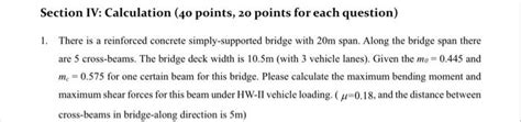 Solved Section Iv Calculation 40 Points 20 Points For
