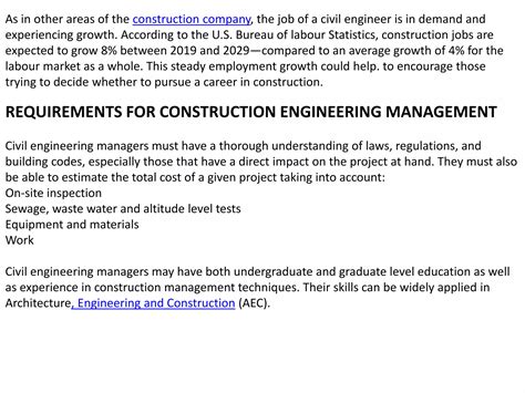 What Is Construction Engineering Management Pptx