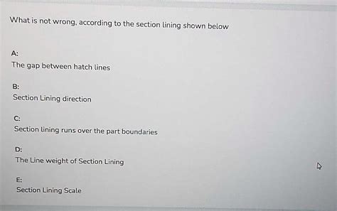 Solved Autocad What Is Not Wrong According To The Section Lining Shown Below A The Gap