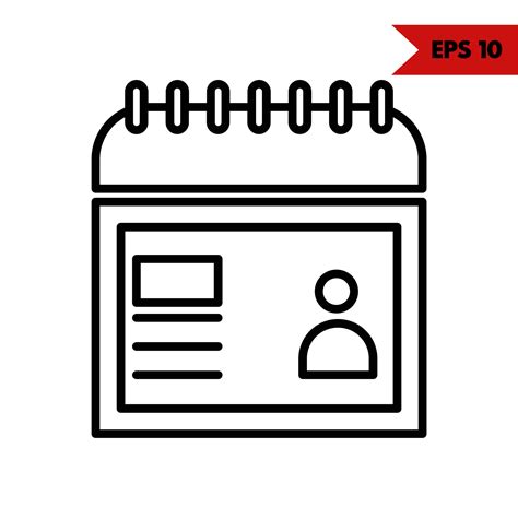 Illustration Of Id Card Line Icon 16935770 Vector Art At Vecteezy