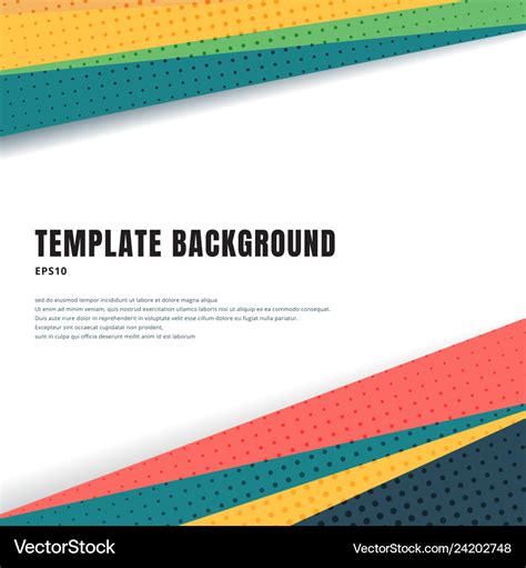 Abstract Template Header And Footers Colorful Vector Image