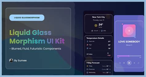 Liquid Glass Morphism Design Figma