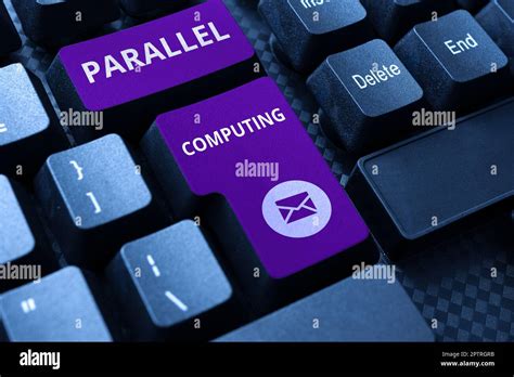 Conceptual Display Parallel Computing Concept Meaning Simultaneous