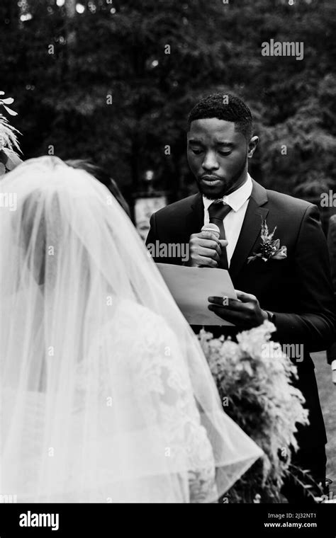 Handsome African American Man With Beautiful White Woman Stand Near