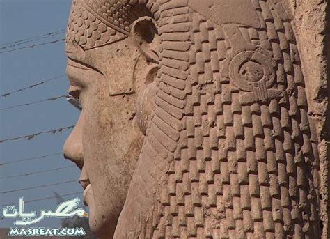 Sohag وجه تمثال الاميرة ميريت امون في معبد رمسيس الثاني بمدينة اخميم