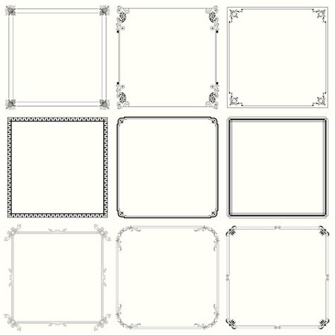 Premium Vector Decorative Frames Set 24