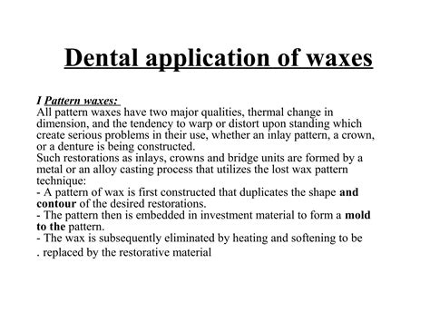 Waxes Ppt