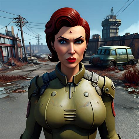 Young Beautiful Girl From Fallout 4 Cartoon 3d Arthub Ai