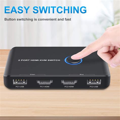 Buy KVM Switch HDMI 2 Port Box ABLEWE USB And HDMI Switch For 2
