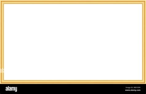 Golden Realistic Rectangle Frame Stock Vector Images Alamy